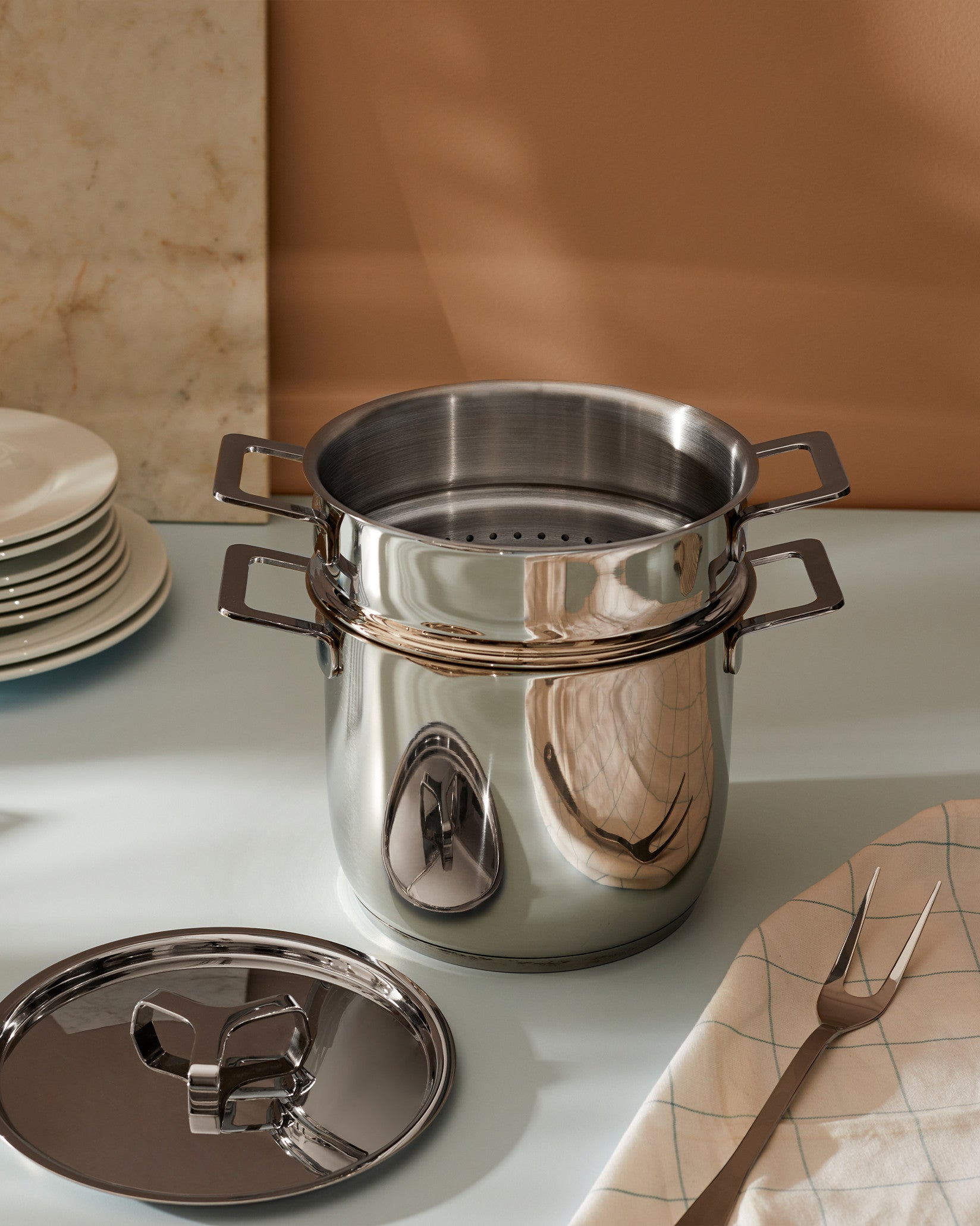 Pots&Pans Pasta-set Stainless Steel | Alessi